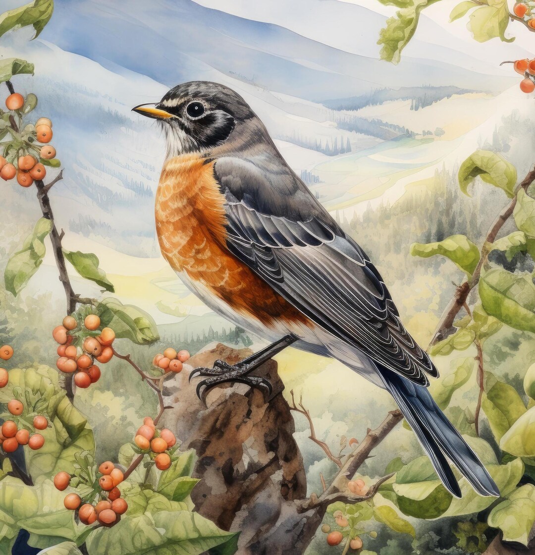 Robin 100% Cotton Fabric Panel Block | Small Quilting Sewing Square ...