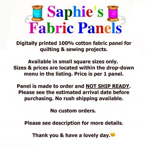 Sunflower Watercolor 100% Cotton Fabric Panel Square Small Quilting Sewing Block H88 - Etsy