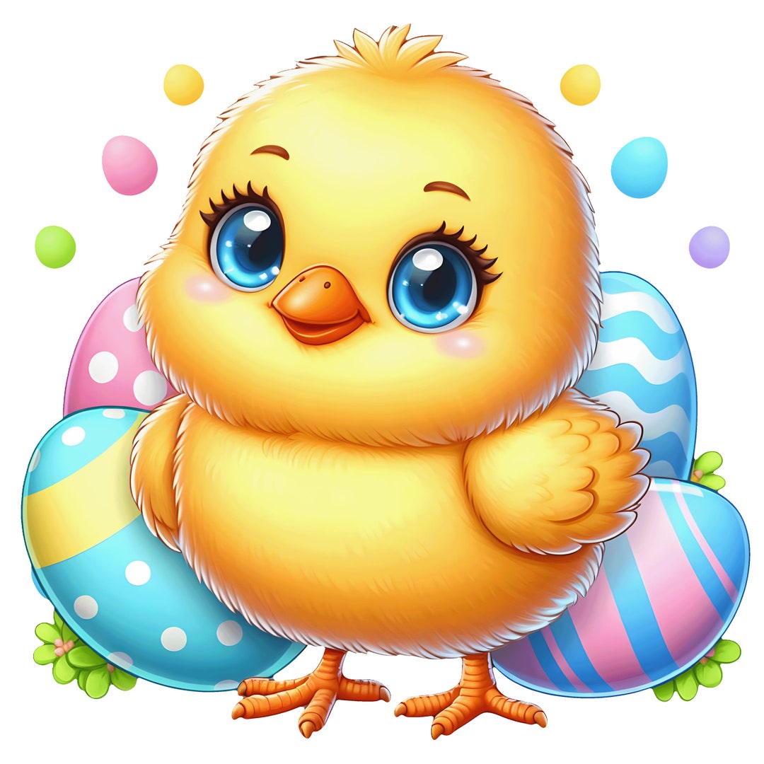 Easter Spring Chick 100% Cotton Fabric Panel Square Small Sewing ...