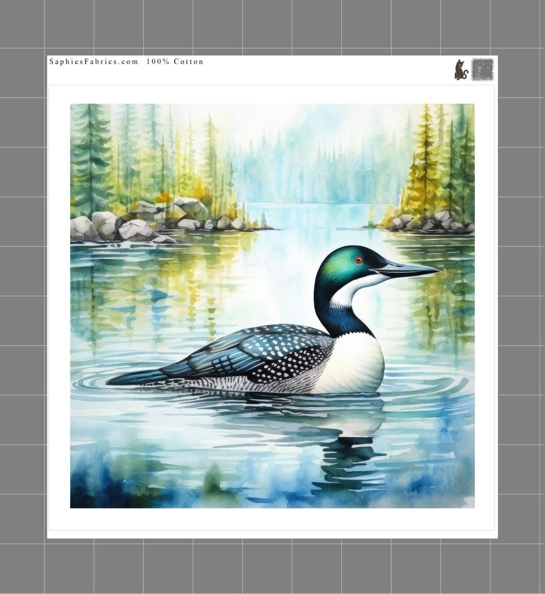 Loon 100% Cotton Fabric Panel Block Sewing Quilting Square P1418 - Etsy
