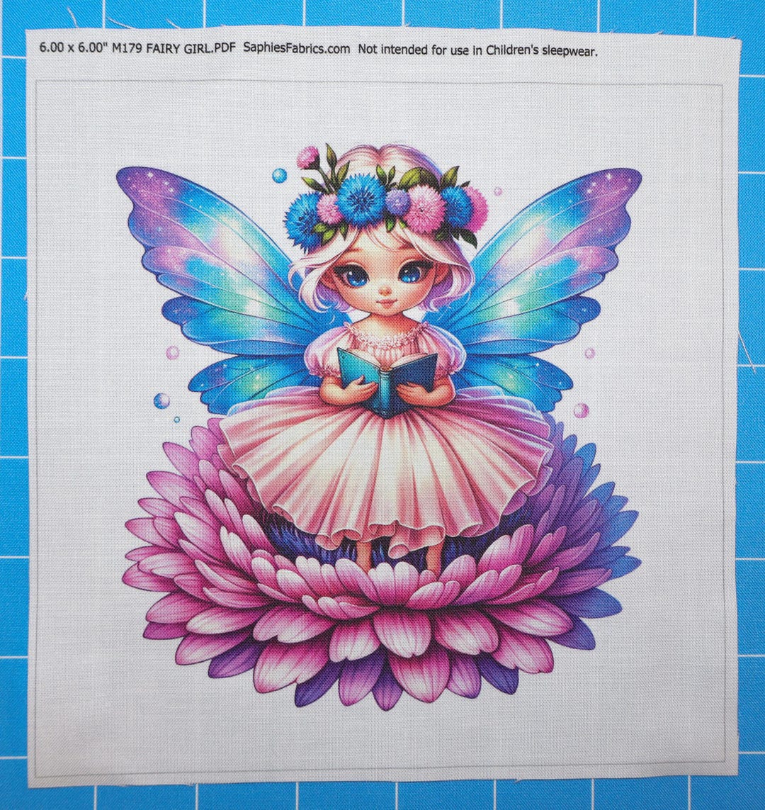 Fairy 100% Cotton Fabric Panel Block | Small Sewing Quilting Square ...