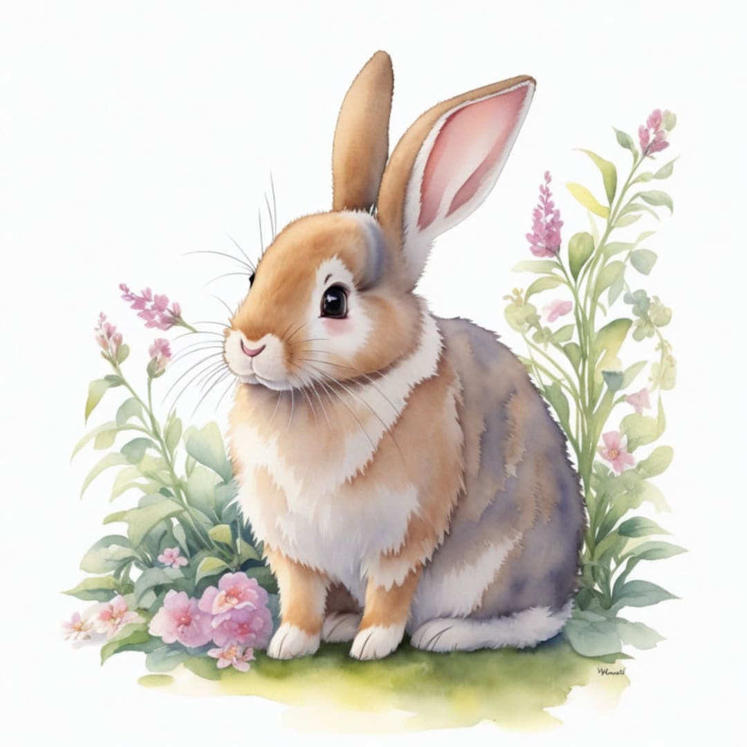 Bunny Rabbit 100% Cotton Fabric Panel Square Small Quilting - Etsy