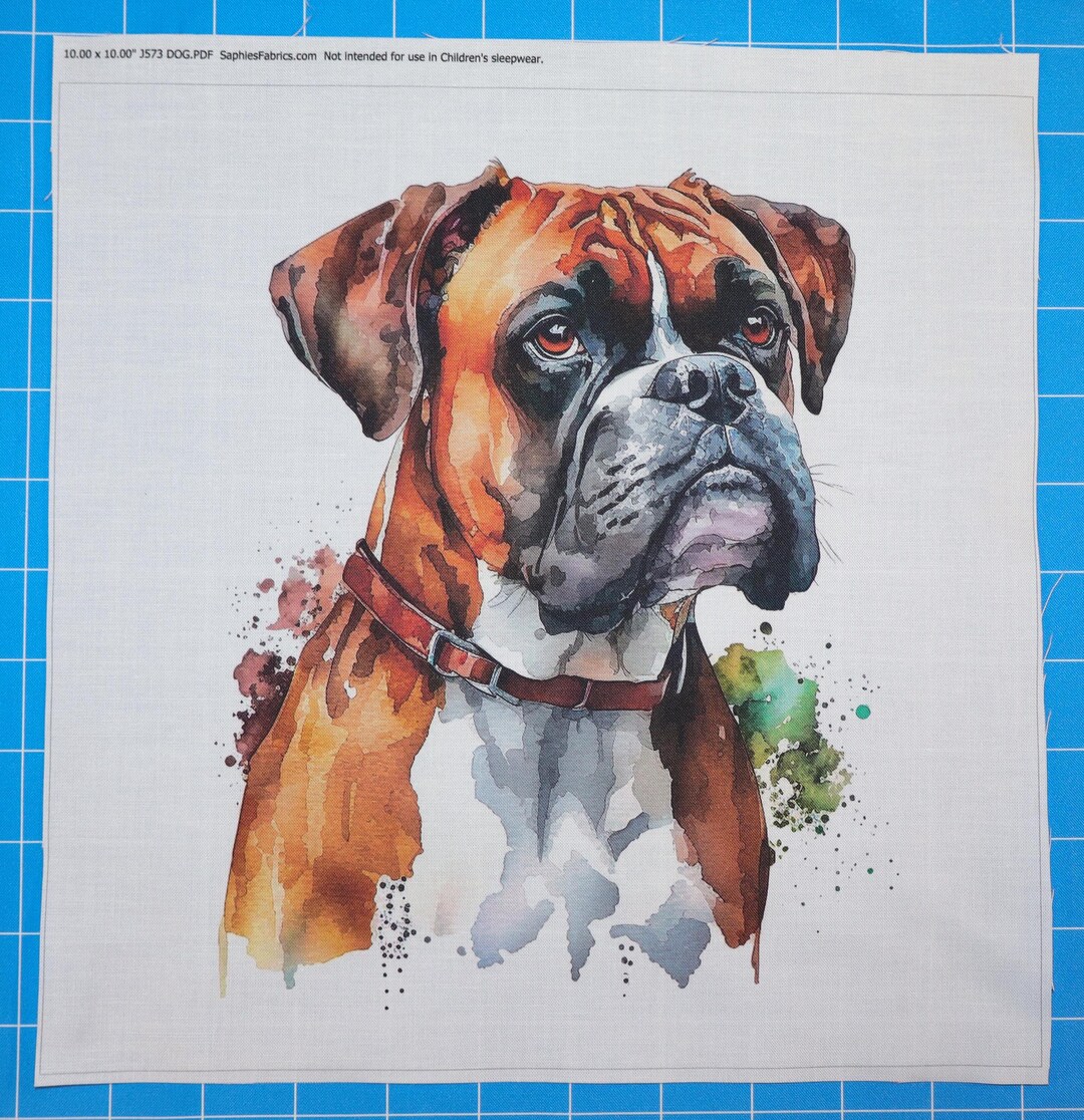 Boxer 100% Cotton Fabric Panel Block | Small Sewing Quilting Square J573 - Etsy