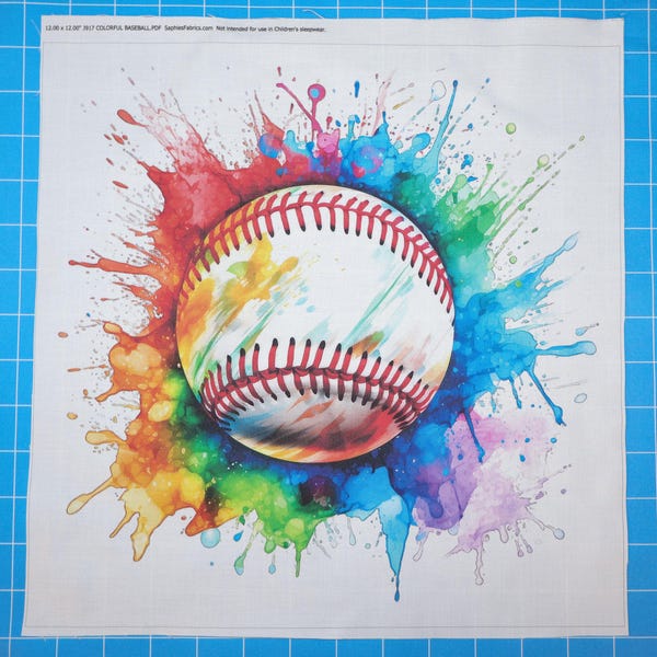 Baseball Quilt Panel - Etsy