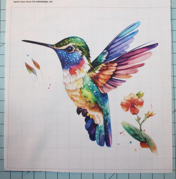 Hummingbird Fabric Panel