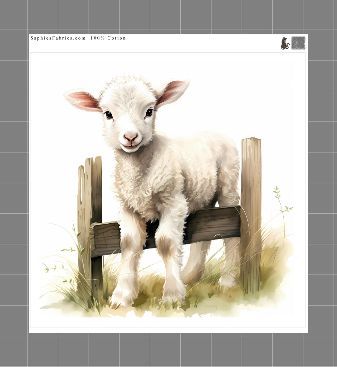 Sheep/lamb 100% Cotton Fabric Panel Block Quilt Square SC206 - Etsy