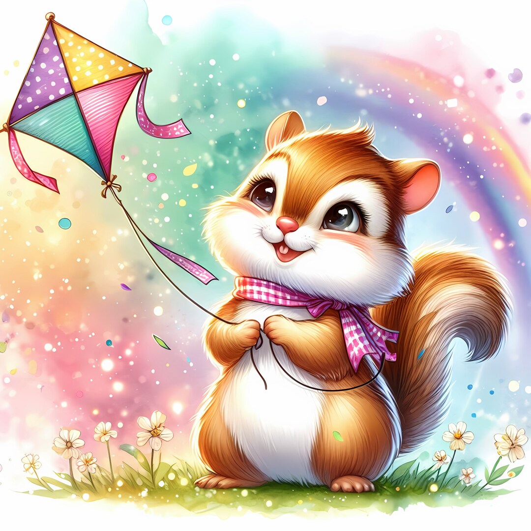 Fantasy Chipmunk 100% Cotton Fabric Panel Square Small Sewing Quilting Block - Etsy