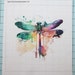 Watercolor Dragonfly 100% Cotton Fabric Panel Square Small Quilting ...