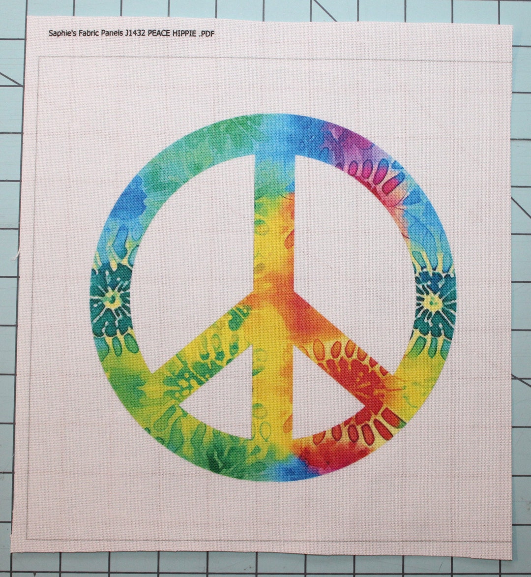 Peace 100% Cotton Fabric Panel Block Small Sewing Quilting Square J1432 ...