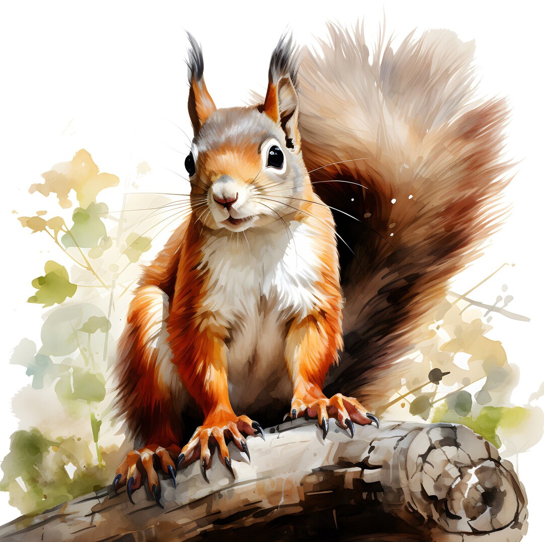 Squirrel 100% Cotton Fabric Panel Square Small Quilting - Etsy