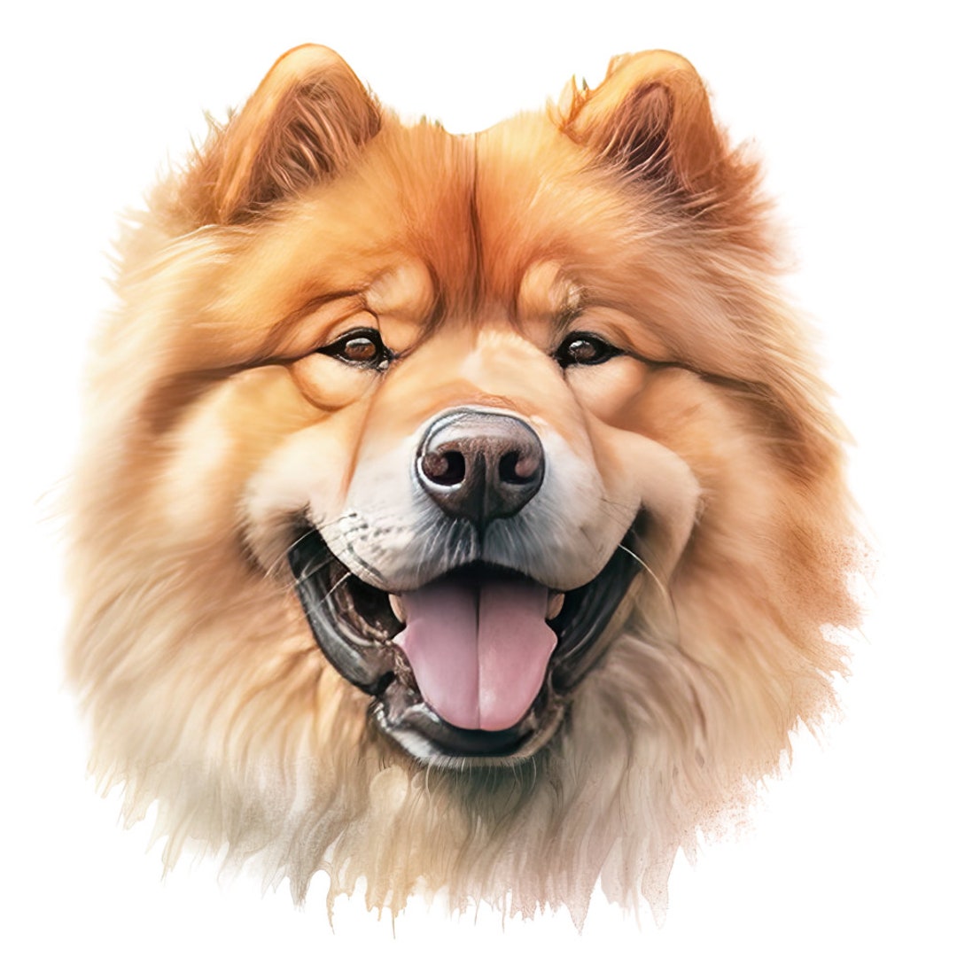 Chow Chow Dog 100% Cotton Fabric Panel Square Small Quilting Sewing ...