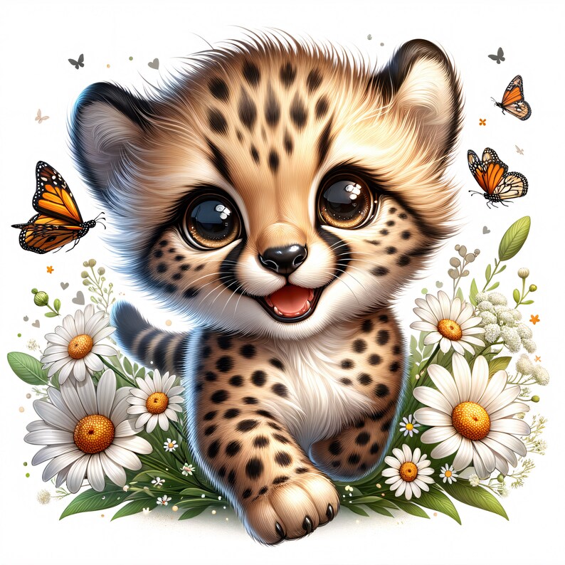 Cheetah 100% Cotton Fabric Panel Square Small Quilting Sewing Block ...