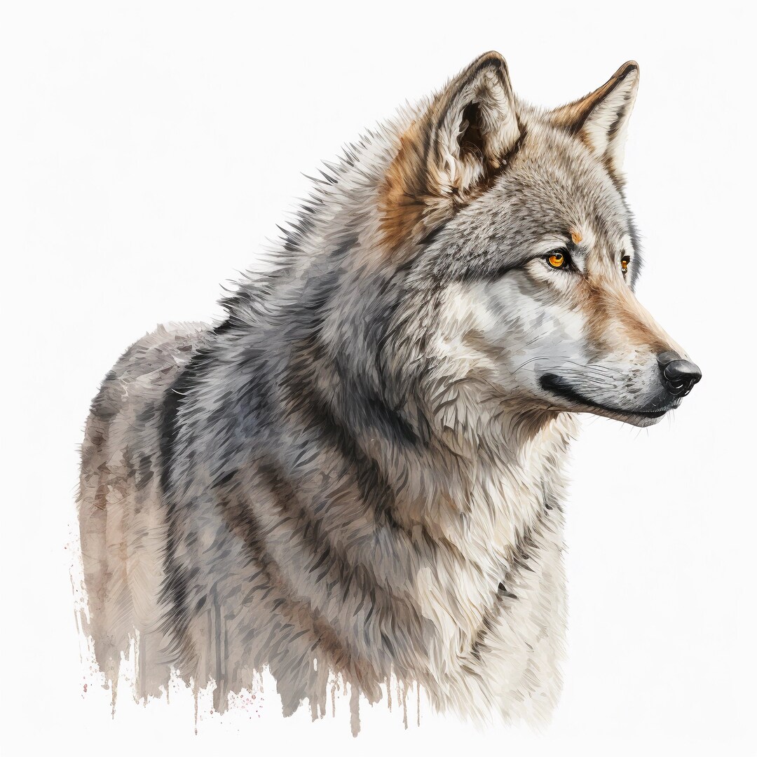 Gray Wolf 100% Cotton Fabric Panel Square Small Sewing Quilting Block ...