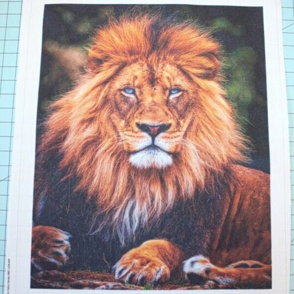 Lion Fabric Panel - Etsy