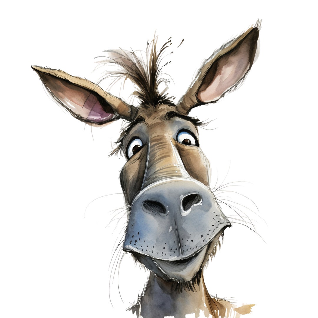 Humor Donkey 100% Cotton Fabric Panel Square Small Sewing Quilting ...