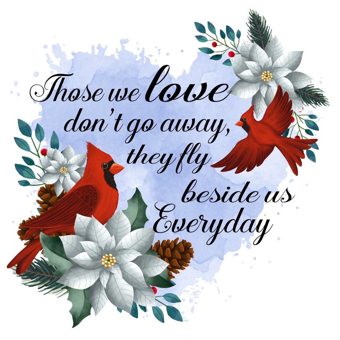 Cardinal in Memoriam Memory 100% Cotton Fabric Panel - Etsy