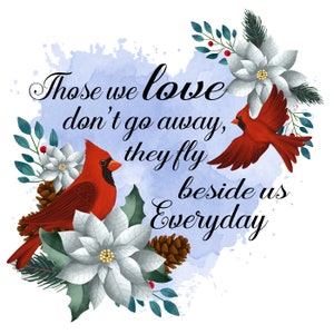 Cardinal in Memoriam Memory 100% Cotton Fabric Panel Block | Small ...