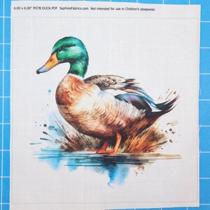 Mallard Duck 100% Cotton Fabric Panel Block Quilt Square M378 - Etsy