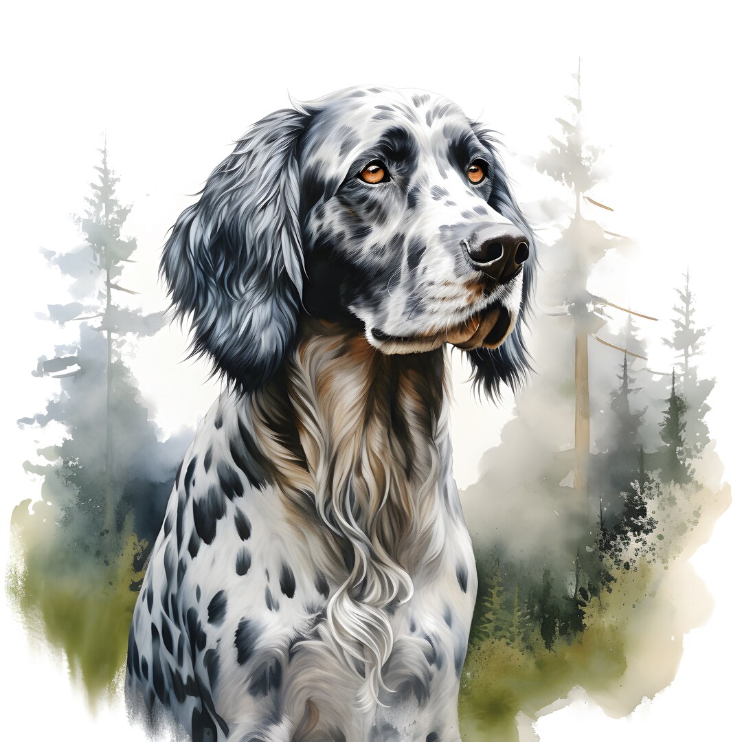 English Setter 100% Cotton Fabric Panel Block Small Quilting Sewing ...