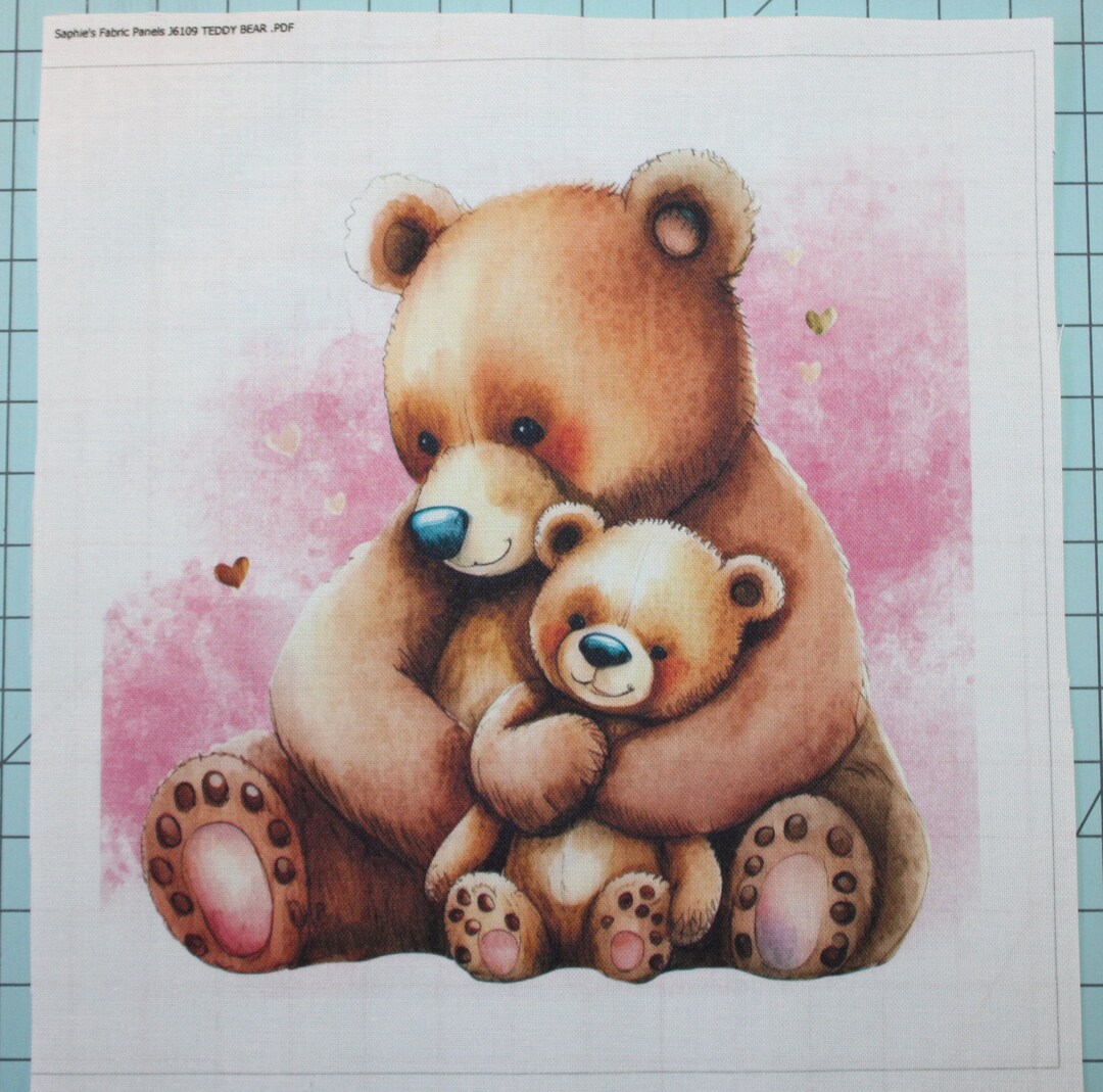 Teddy Bears 100% Cotton Fabric Panel Square Small Quilting Sewing Panel Block J6109 - Etsy