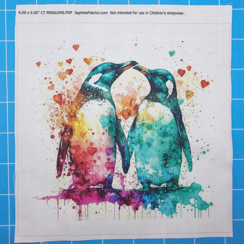 Penguin Fabric - Etsy