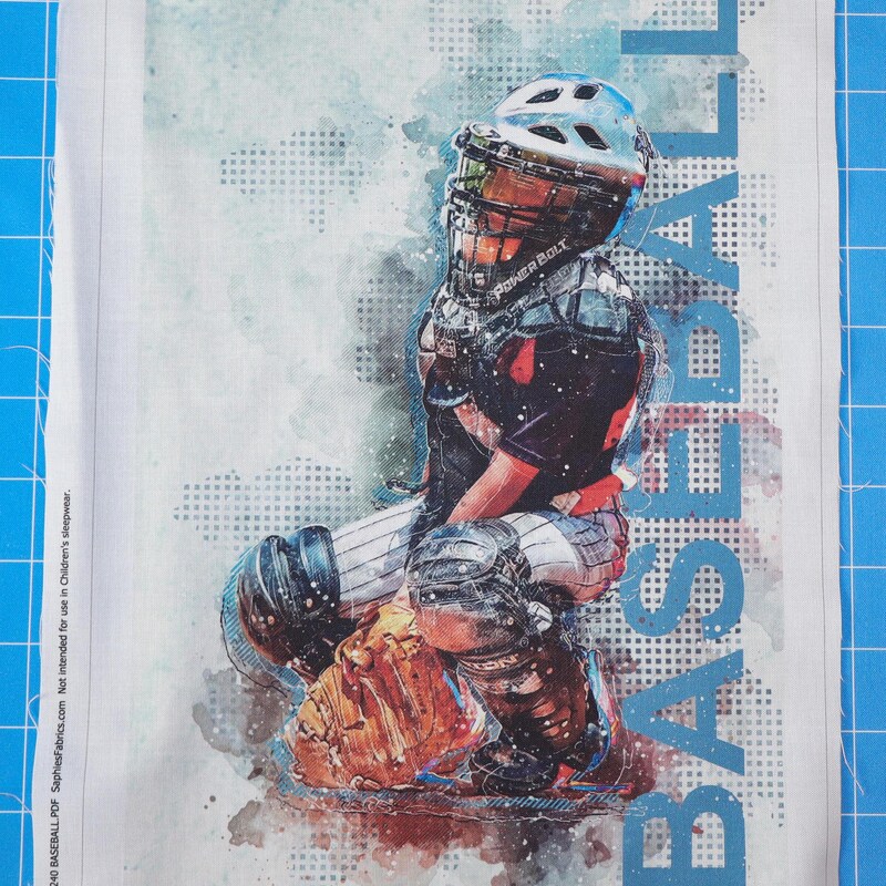Baseball Quilt Panel - Etsy