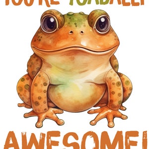 You're Toadally Awesome 100% Cotton Fabric Panel Square Small Quilting ...