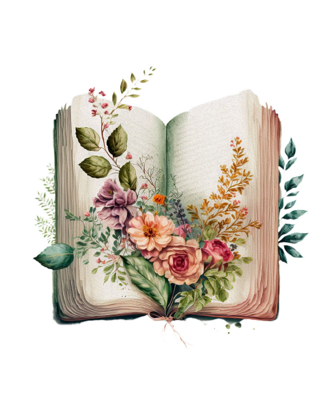 Floral Book Boho 100% Cotton Fabric Panel Square Small - Etsy