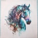 Mare and Foal Fabric Panel 36x44, PD7010 Hold Your Horses Fabric ...