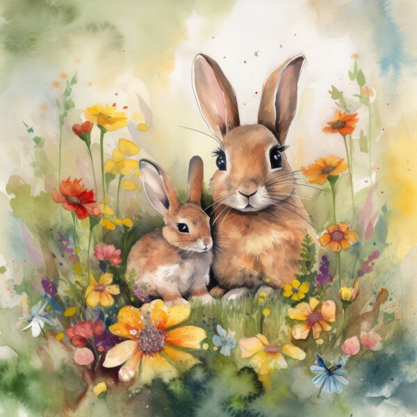 Rabbit Fabric - Etsy