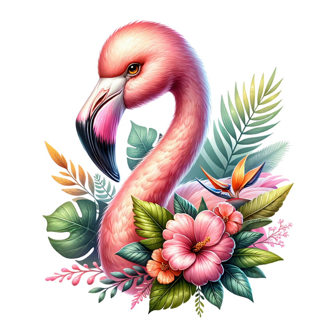 Flamingo 100% Cotton Fabric Panel Square Small Sewing Quilting Block ...