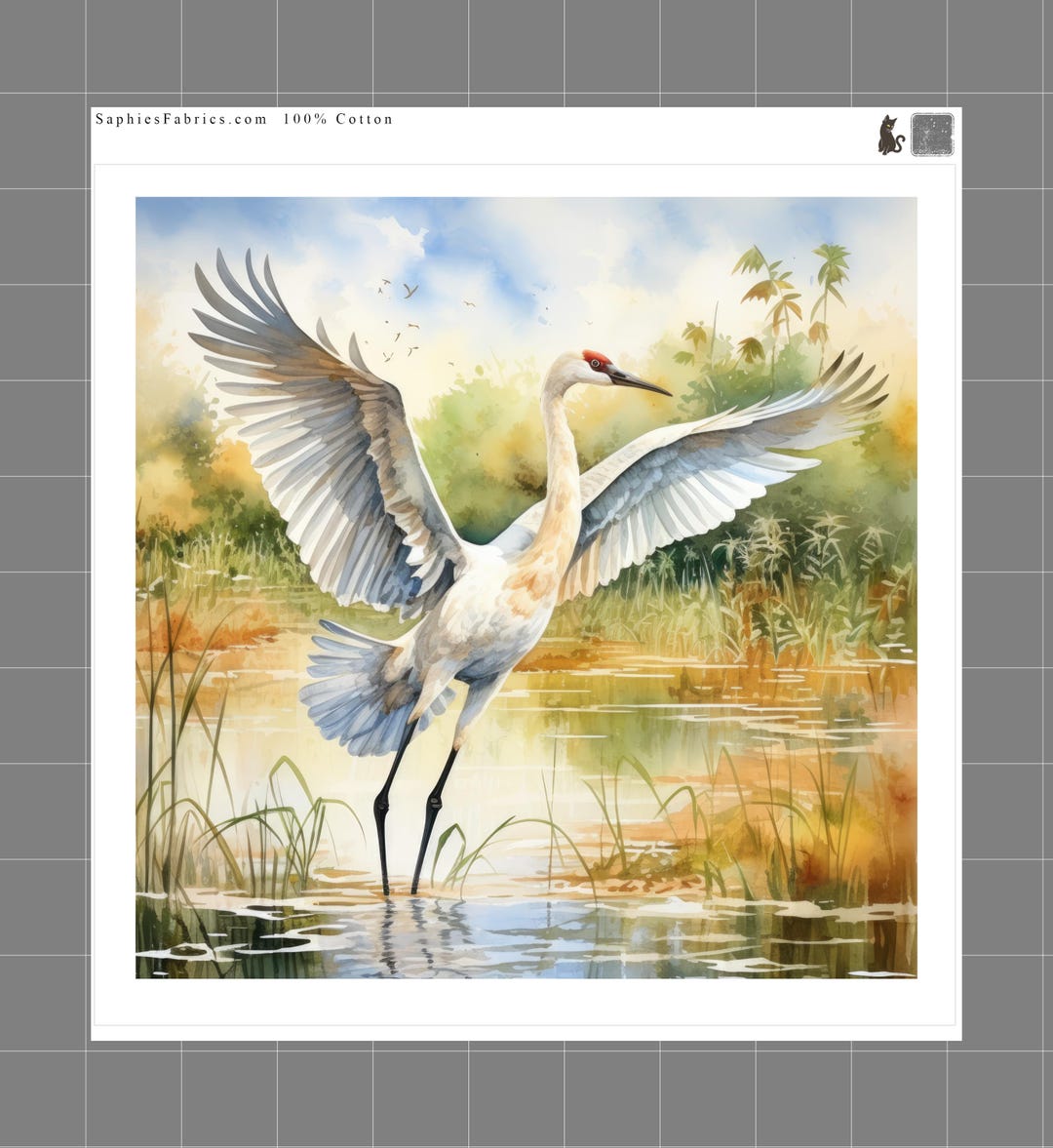 Crane 100% Cotton Fabric Panel Block Quilt Square Q251 - Etsy