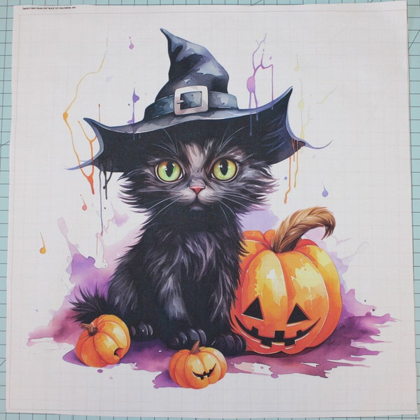 Black Cat Halloween Panel - Etsy