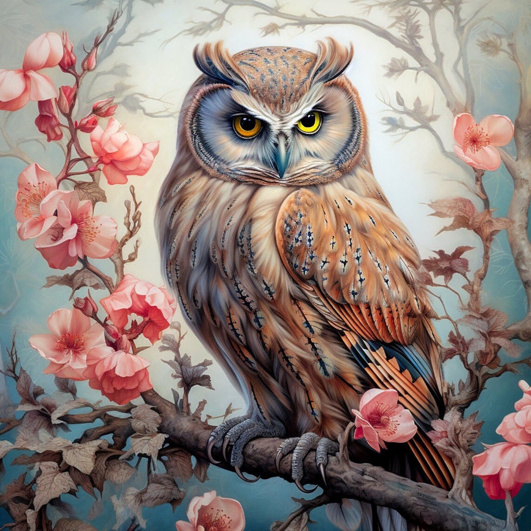 Fantasy Owl 100% Cotton Fabric Panel Square Small Quilting Sewing Panel Block - Etsy