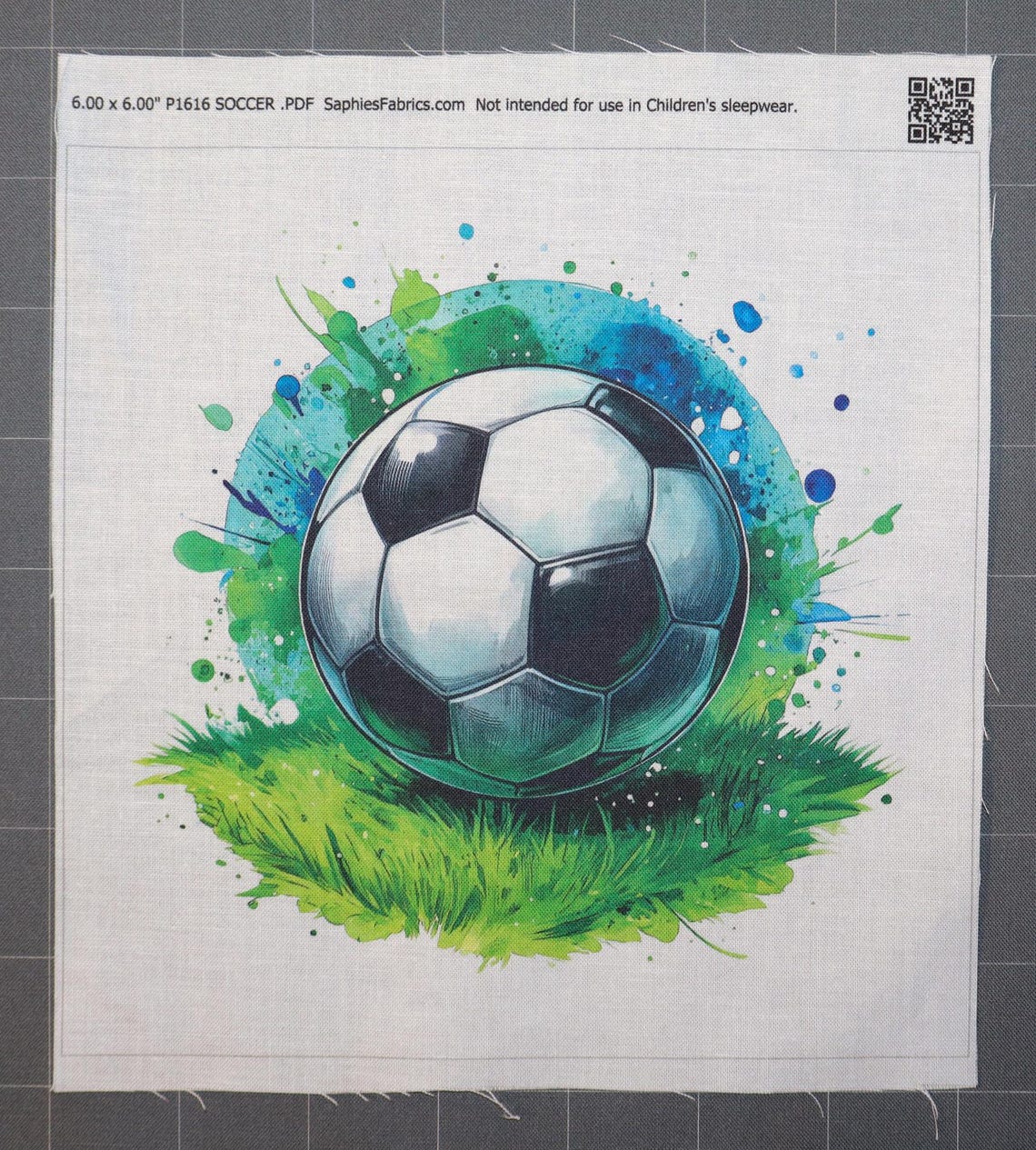 Soccer Ball 100% Cotton Fabric Panel Block Quilt Square P1616 - Etsy