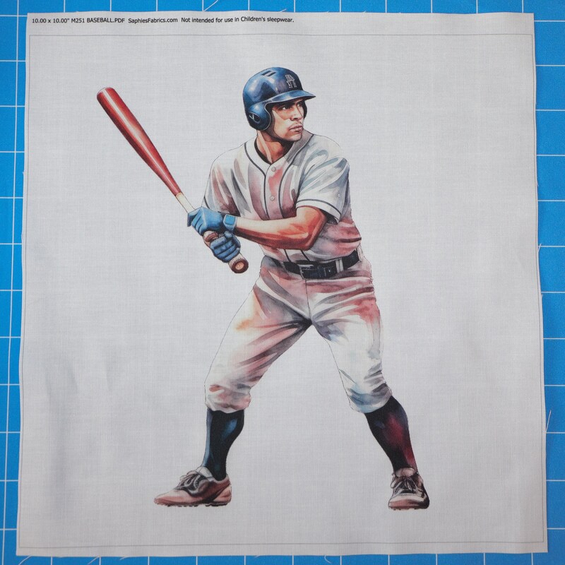 Baseball Quilt Panel - Etsy