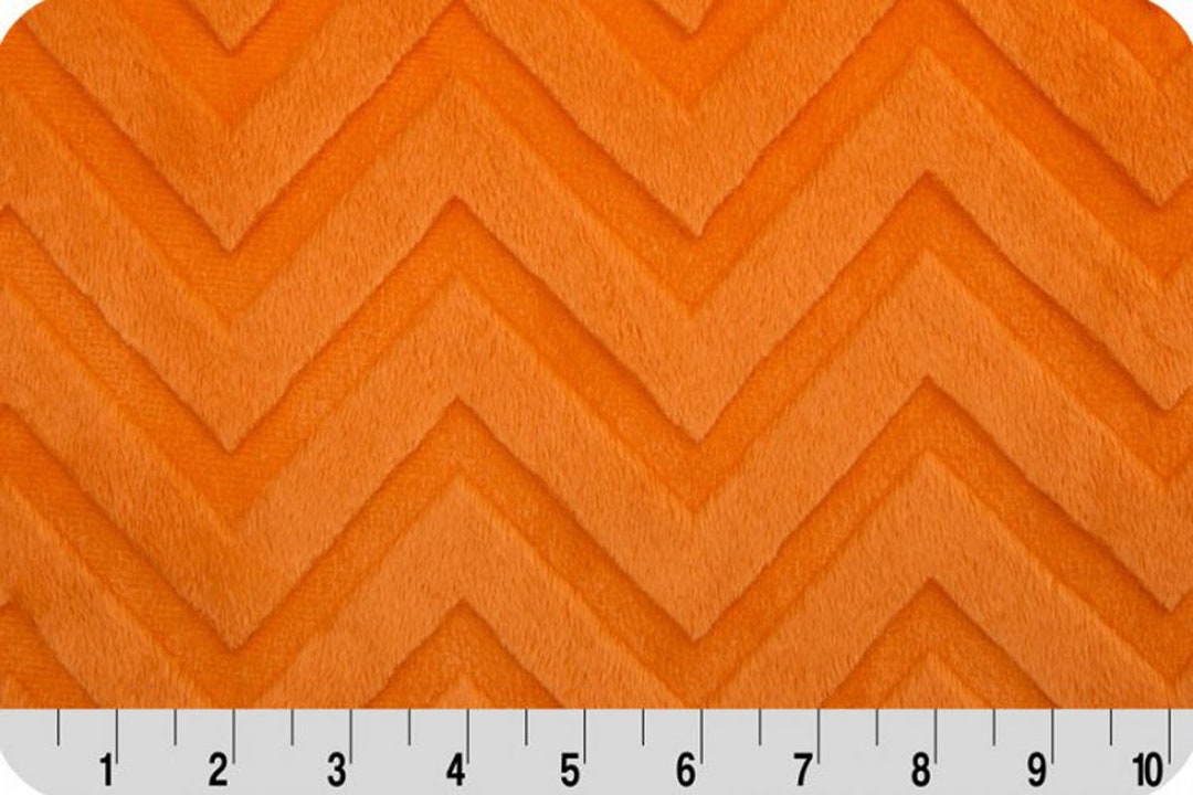 Shannon Fabrics 2 Yard Cut Cuddle Minky Embossed Chevron Orange Fabric ...