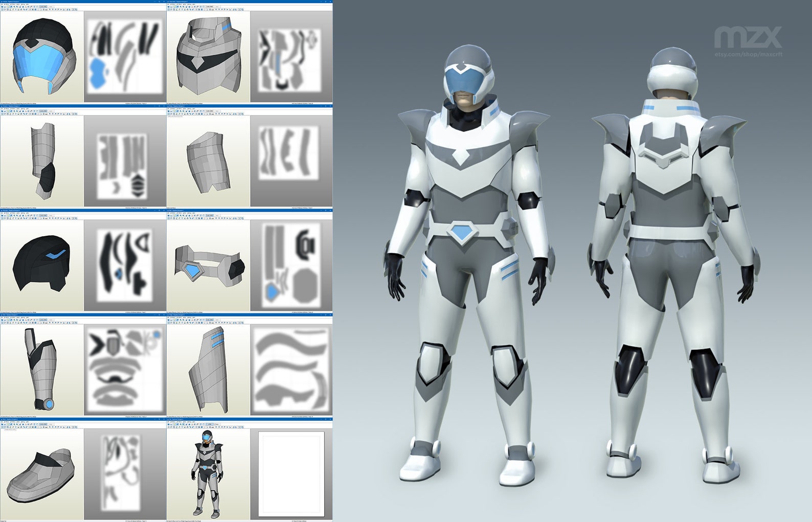 Voltron pepakura pattern - retwave