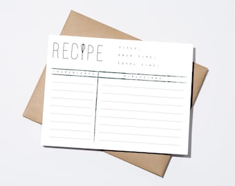 Cute recipe cards | Etsy