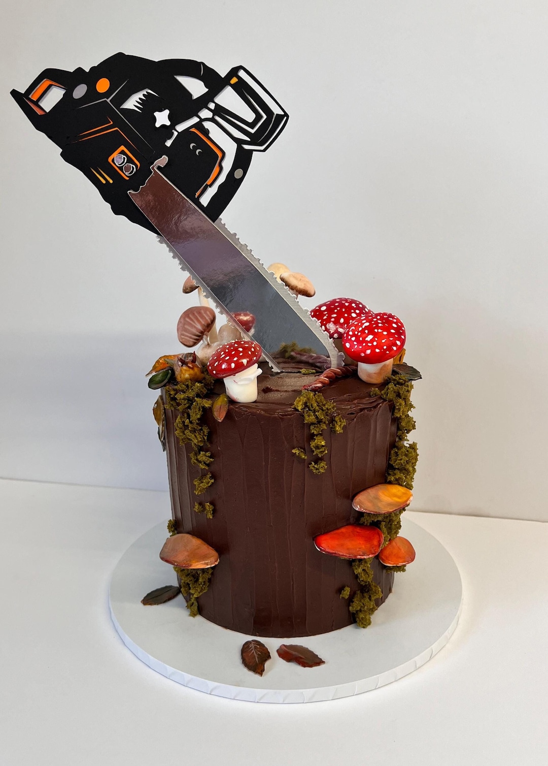 Happy Birthday, Chainsaw Cake Topper, Woodwork, Carpenter, Tree Surgeon ...