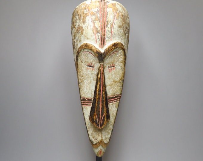 Large African Tribal FANG NGIL Mask Vintage Carved Wooden - Etsy