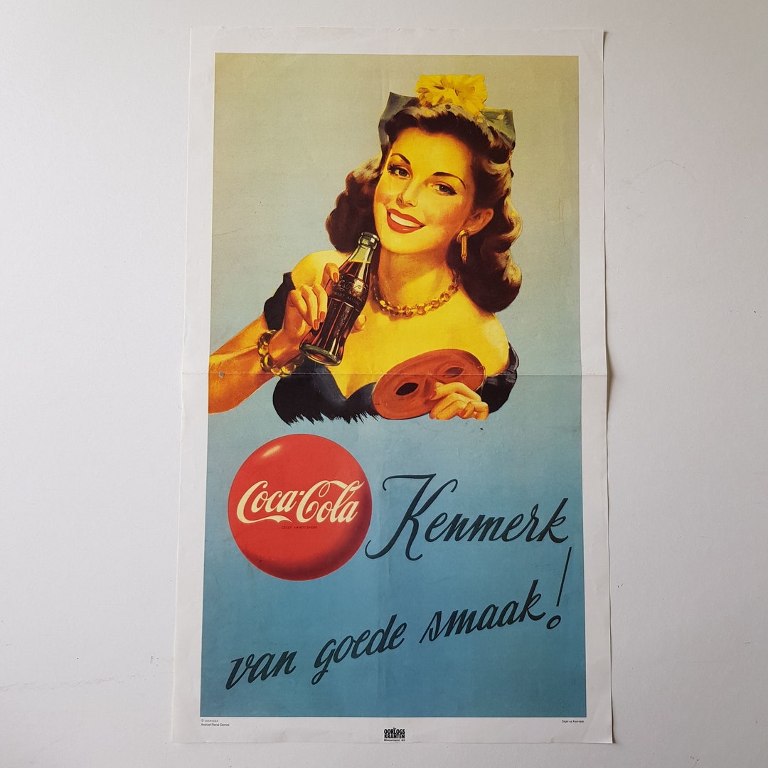 1940s WW2 Era War Poster Authentic 1994 Reprint Coca-cola Kenmerk Van ...