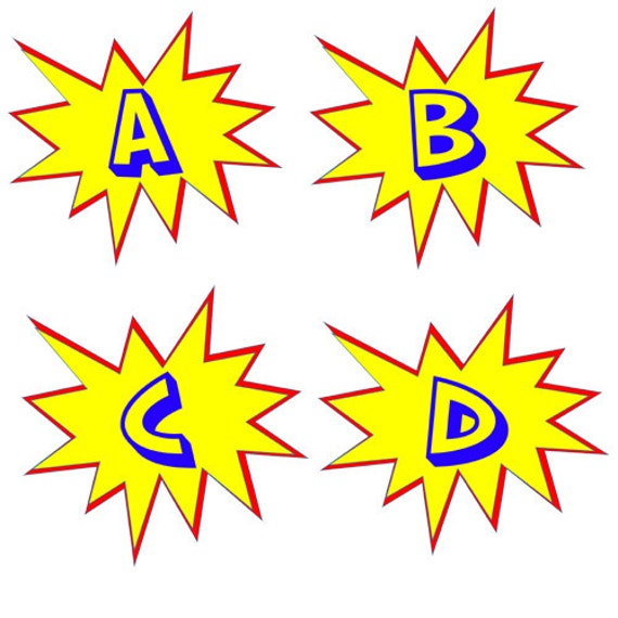 Superhero Letters Clipart