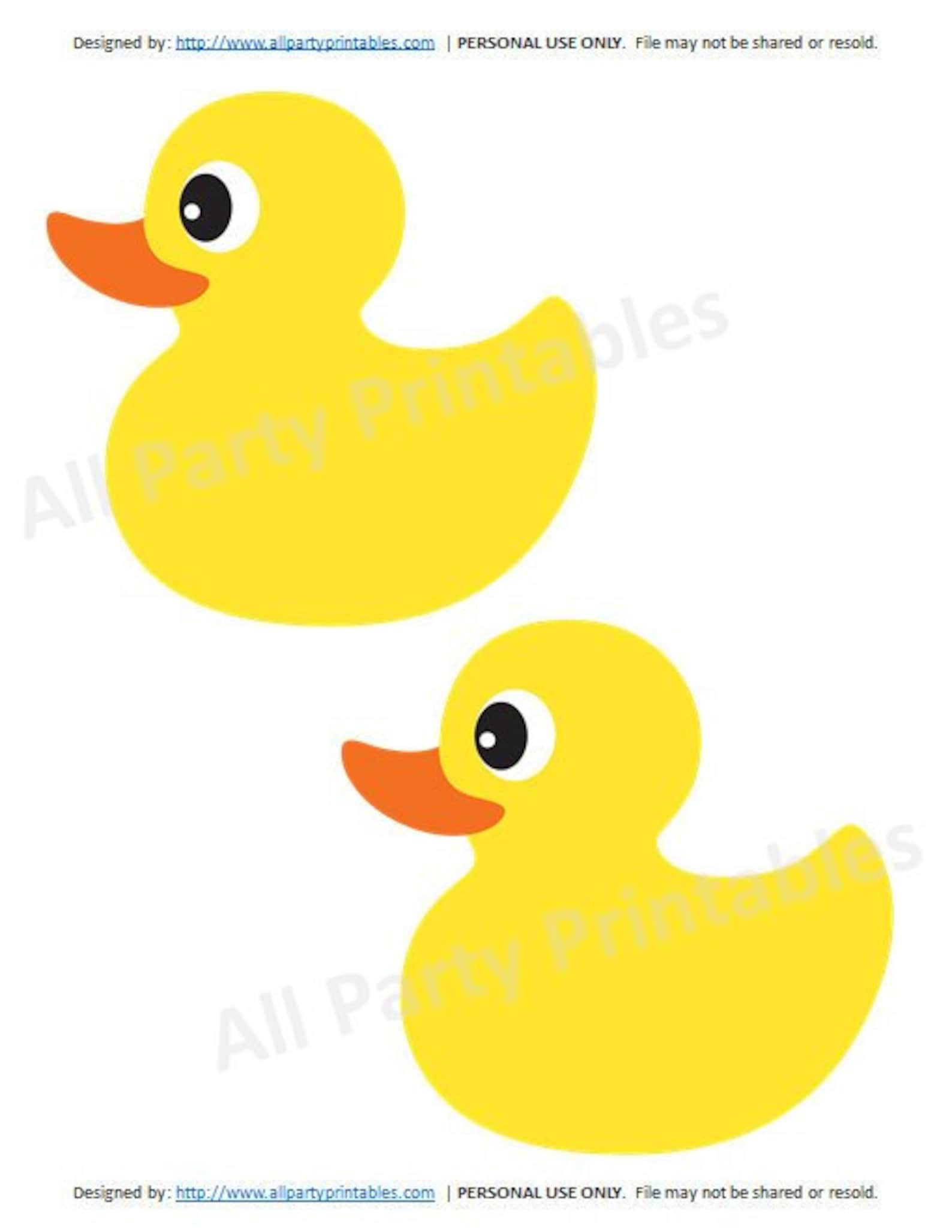 Duck Printables, Duck Birthday, Duck Party, Duck Baby Shower, Duck PDF ...