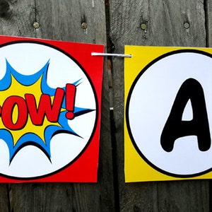Superhero Banner, PRINTABLE Superhero Banner, Printable File - Etsy