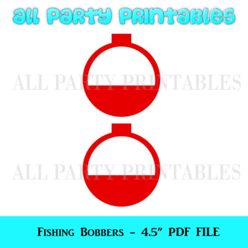 Fishing Bobber Printables, Fishing Bobber Image, Fishing Party, Fishing ...