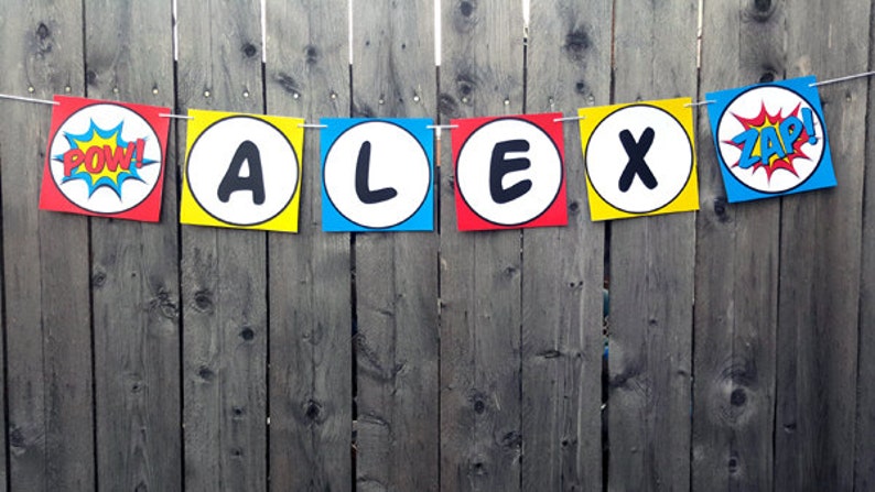 Superhero Banner, PRINTABLE Superhero Banner, Printable File - Etsy