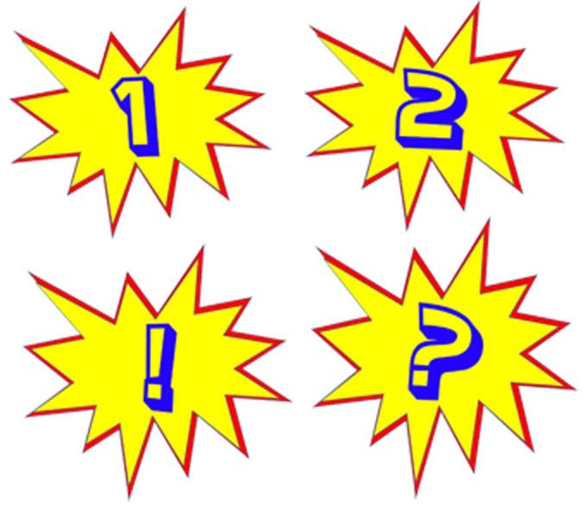 Superhero Clipart Superhero Numbers - Etsy