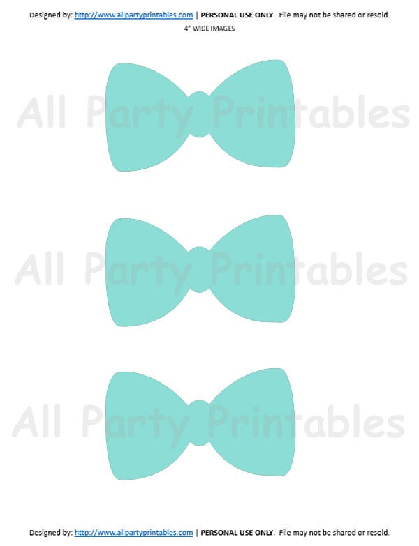 Bow Tie Printables Little Man Birthday Bow Tie Party Bow - Etsy