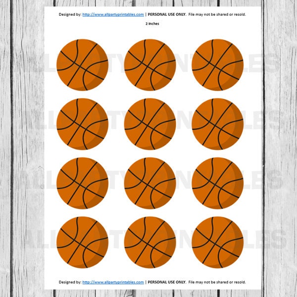 Basketball Cupcake Toppers, Basketball Printables, Basketball PRINTABLE ...